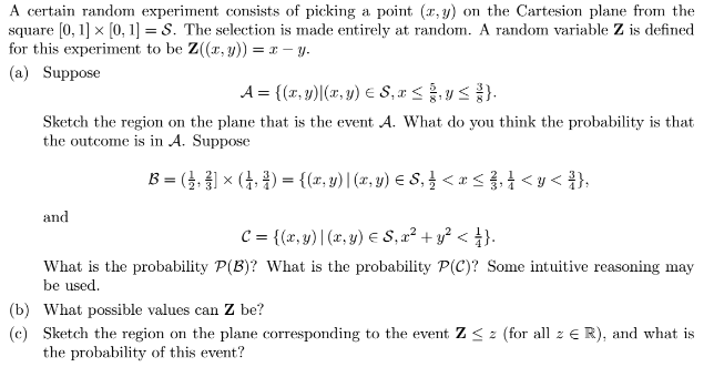 Solved A certain random experiment consists of picking a | Chegg.com