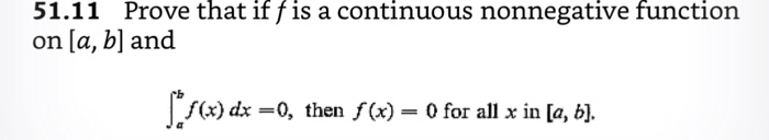 Solved Prove that if f is a continuous nonnegative function | Chegg.com