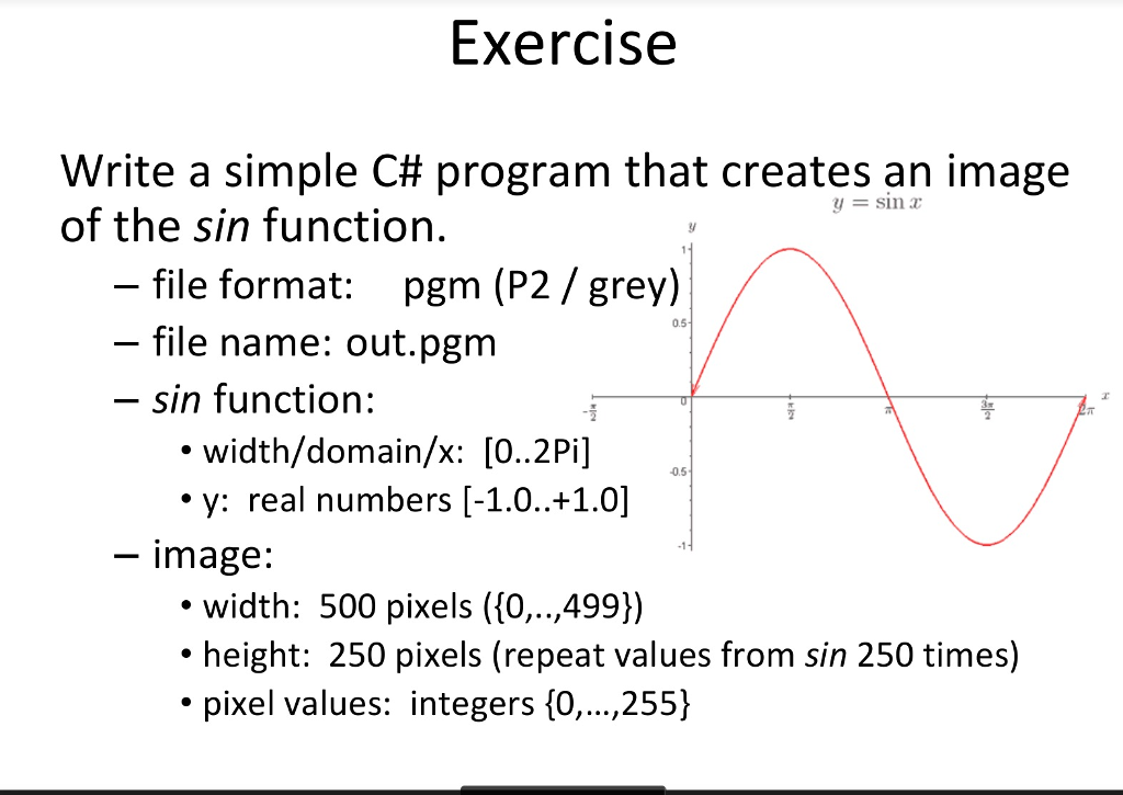 Exercise Write a simple CH program that creates an | Chegg.com