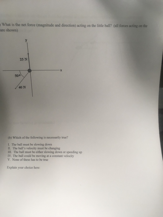 Solved What is the net force (magnitude and direction) | Chegg.com