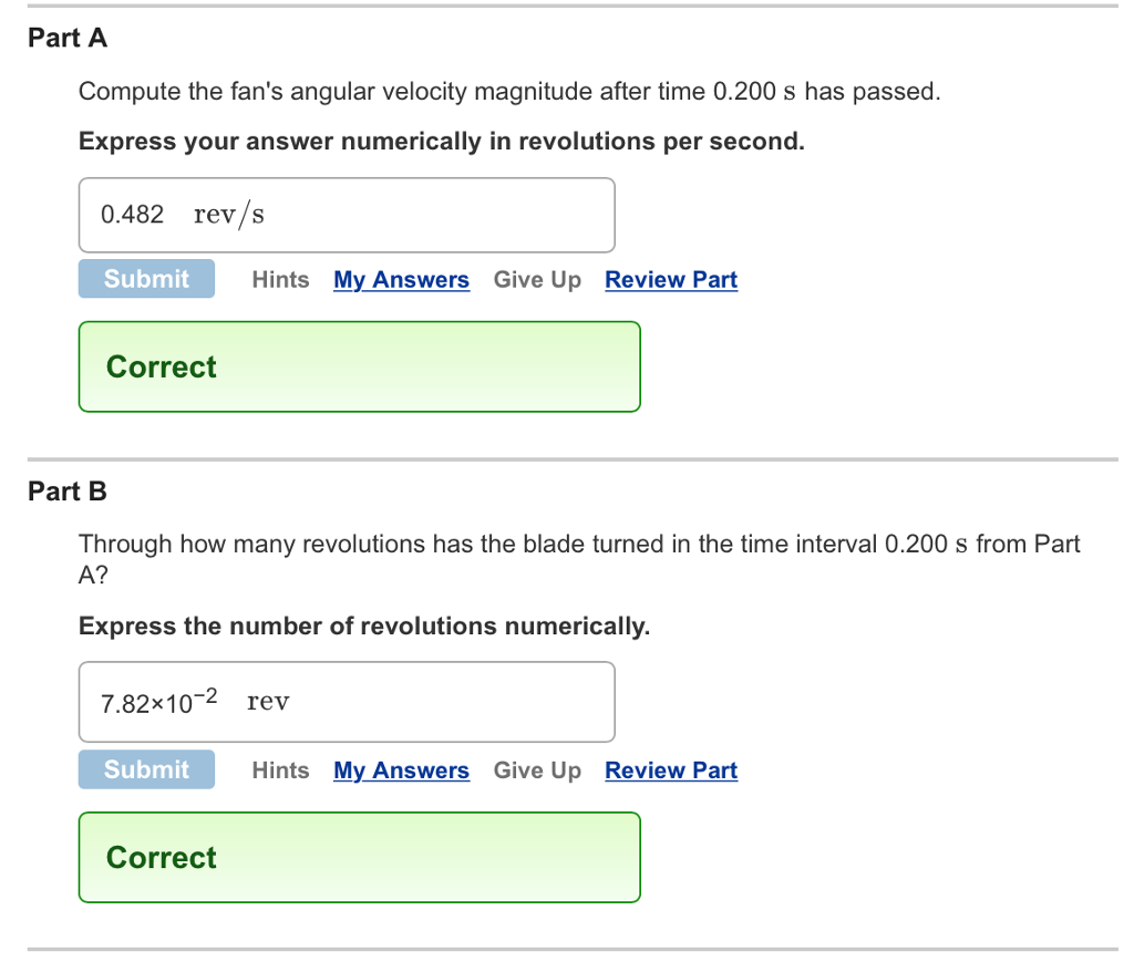 Solved An electric ceiling fan is rotating about a fixed | Chegg.com