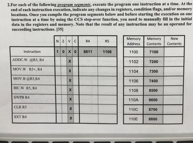 Solved 2.For each of the following program segments, execute | Chegg.com