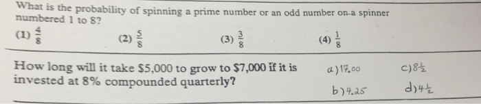 Solved What is the probability of spinning a prime number or | Chegg.com