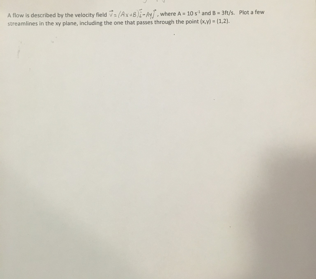 Solved A flow is described by the velocity field v = (Ax + | Chegg.com