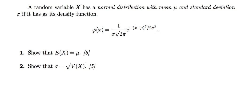 Solved A random variable X has a normal distribution with | Chegg.com