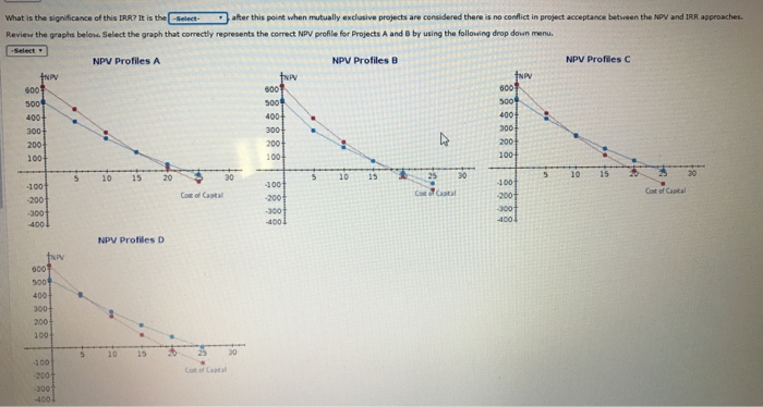 Solved The Basics of capital Budgeting: NPv Profile NPV | Chegg.com