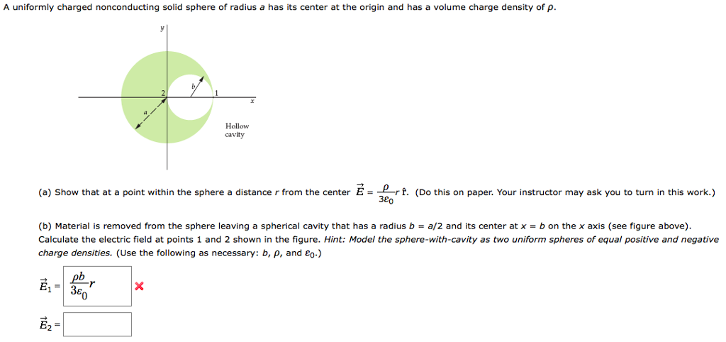 Solved A uniformly charged nonconducting solid sphere of | Chegg.com