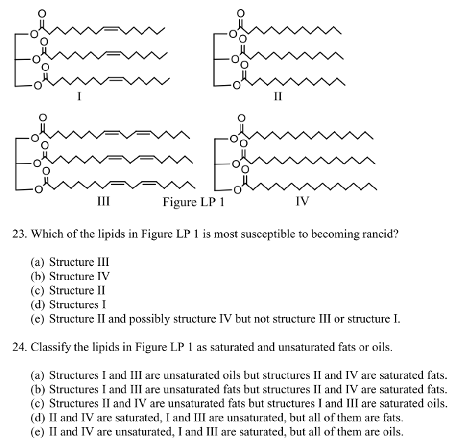 Solved Which of the lipids in Figure LP 1 is most | Chegg.com