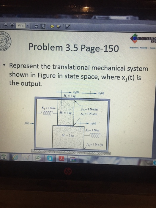 Solved Represent the translational mechanical system shown | Chegg.com Solved Represent the translational mechanical system shown | Chegg.com