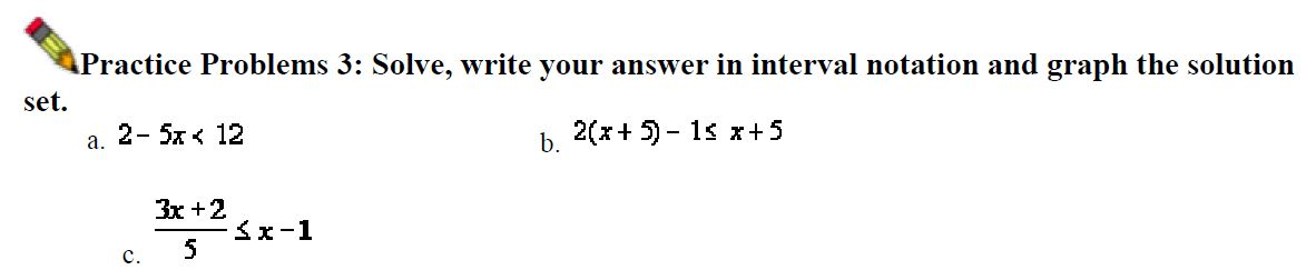 Solved Solve, write your answer in interval notation and | Chegg.com
