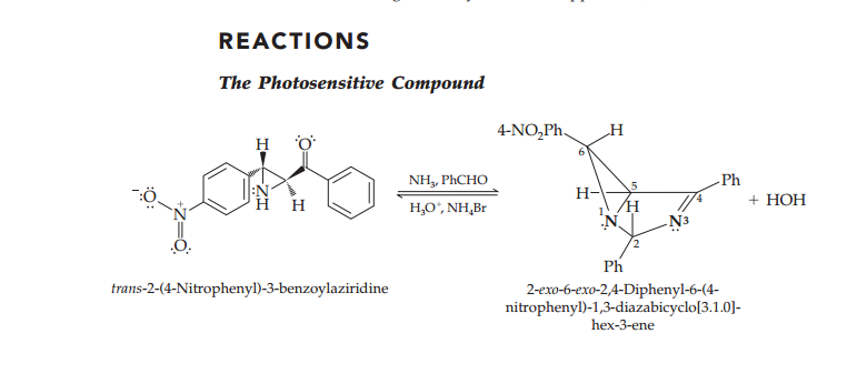 REACTIONS The Photosensitive Compound 4-NO,Ph Ph NHA, | Chegg.com
