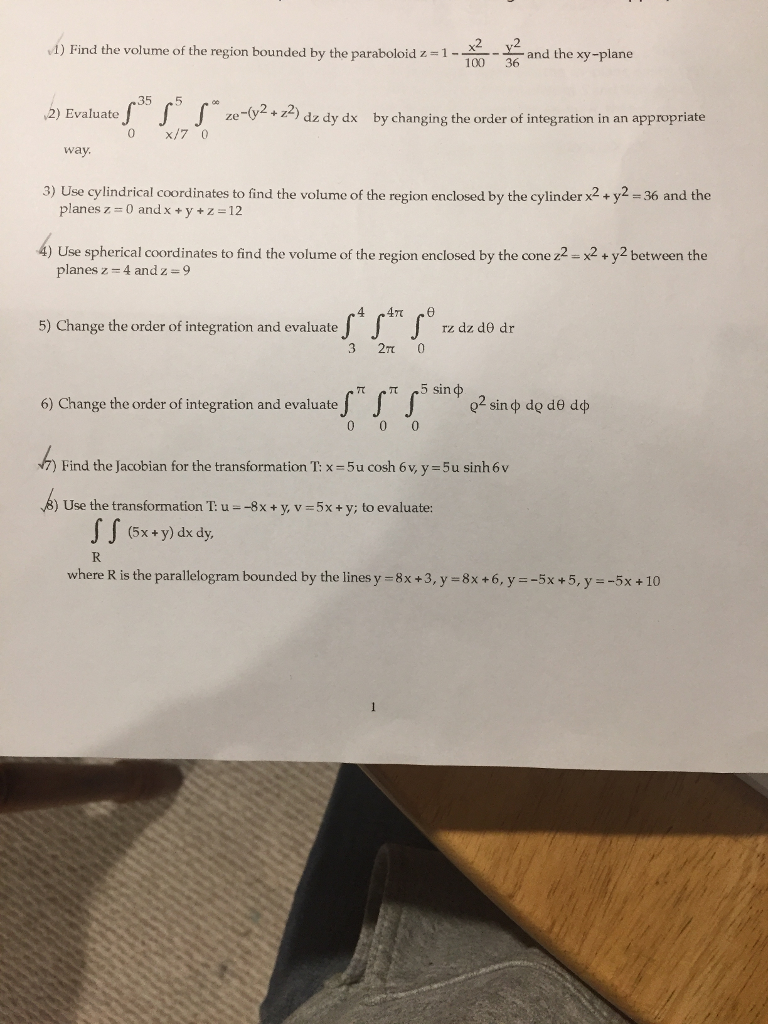 Solved change the order of integration and evaluate the | Chegg.com