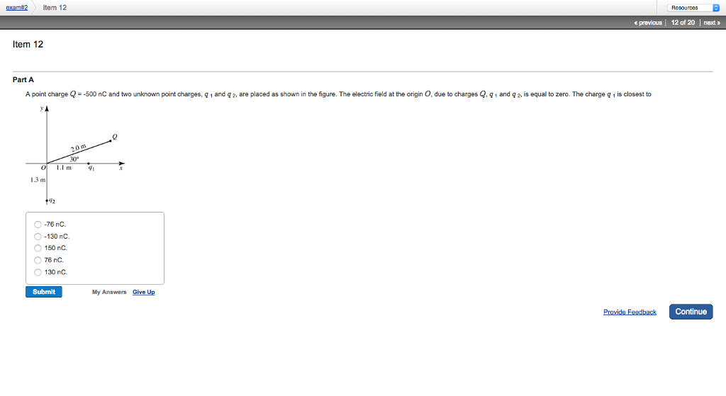 Solved: A Point Charge Q = -500 NC And Two Unknown Point C... | Chegg.com