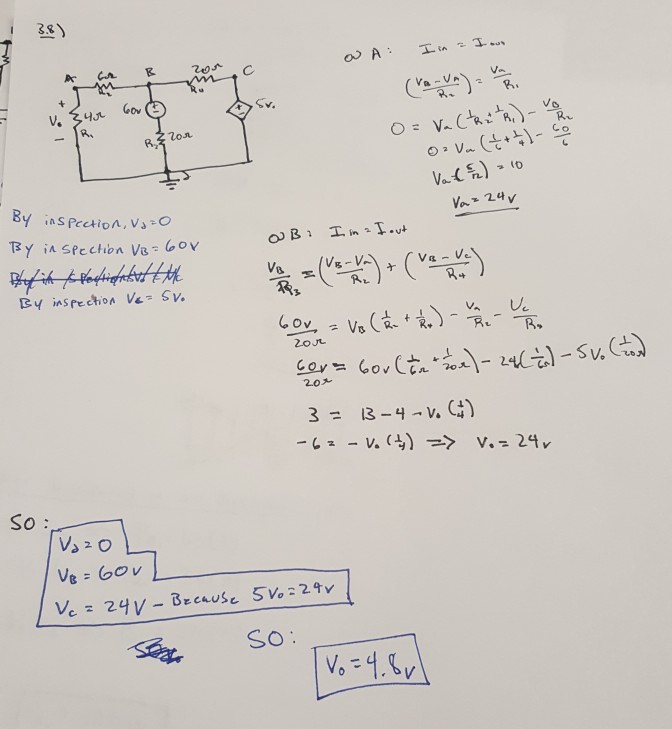 Solved 心5) Using nodal analysis, find vo in the circuit of | Chegg.com
