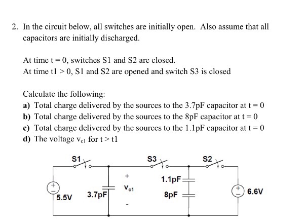 Solved In the circuit below, all switches are initially | Chegg.com