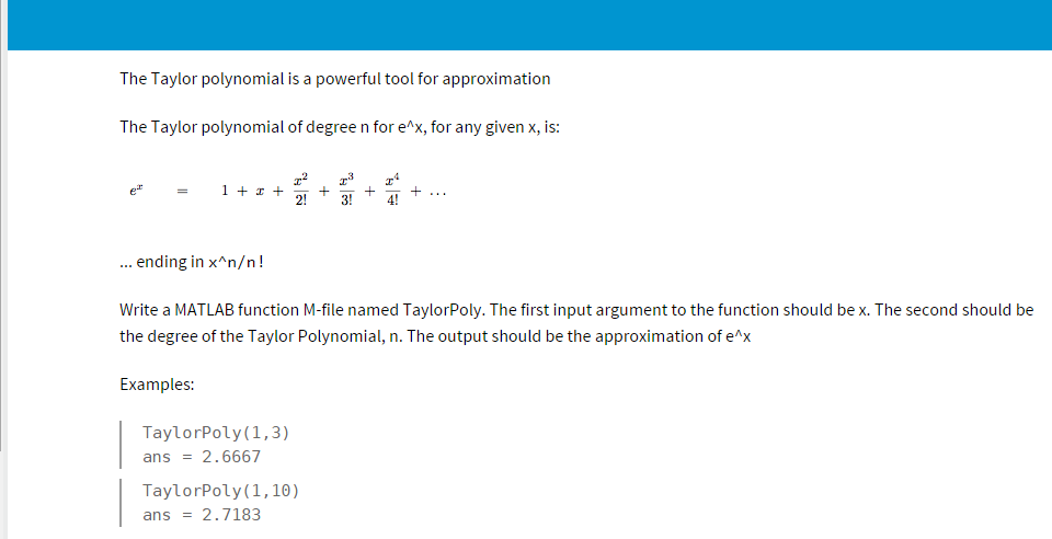Solved The Taylor Polynomial Is A Powerful Tool For