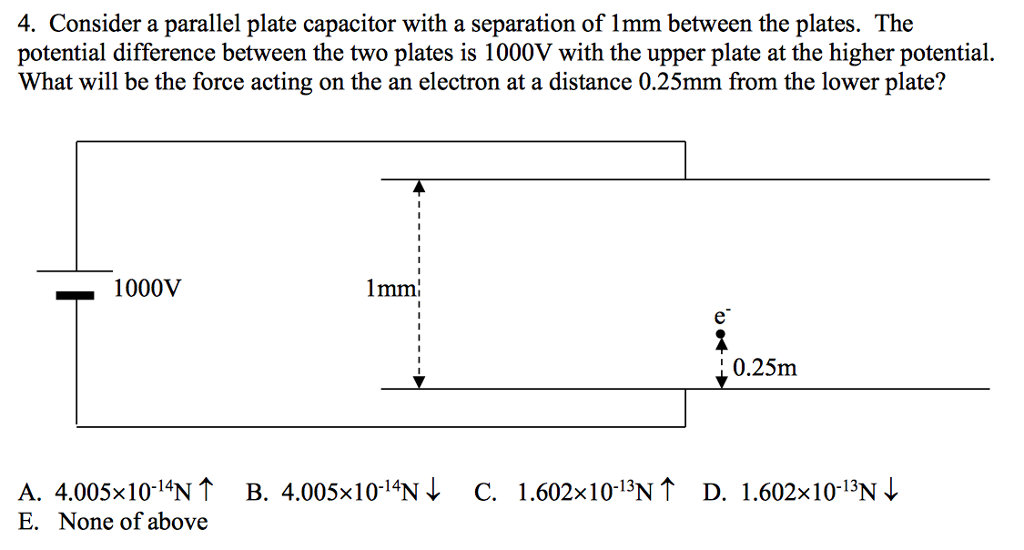 Solved 4. Consider a parallel plate capacitor with a | Chegg.com