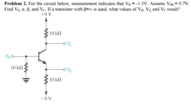 Solved Problem 2. For the circuit below, measurement | Chegg.com