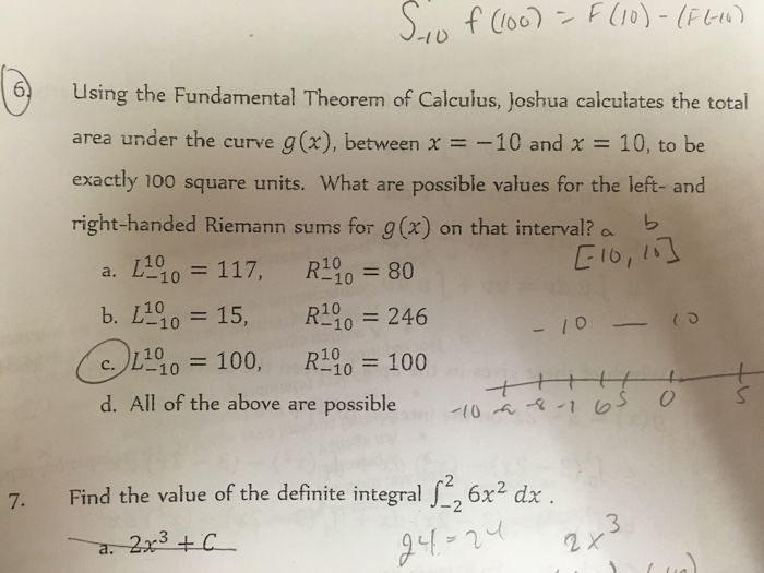 Solved nl 6) Using the Fundamental Theorem of Calculus, | Chegg.com