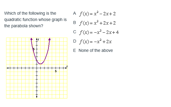 Solved Which of the following is the quadratic function | Chegg.com