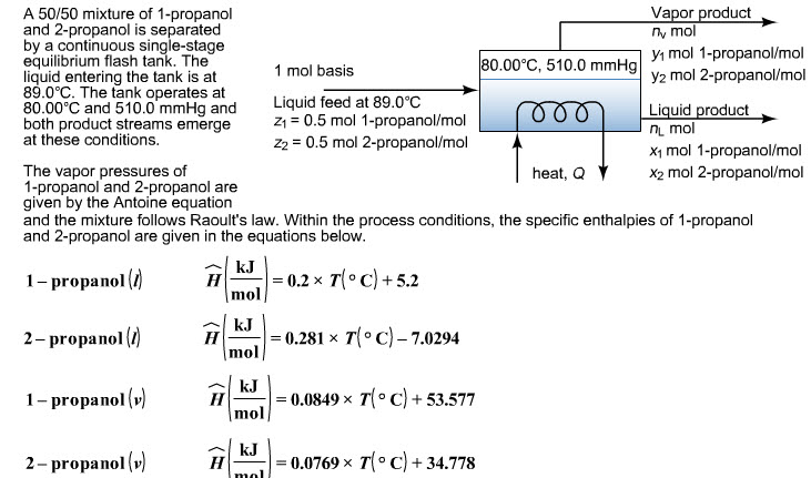 Solved Vapor product ny mo A 50/50 mixture of 1-propanol and | Chegg.com