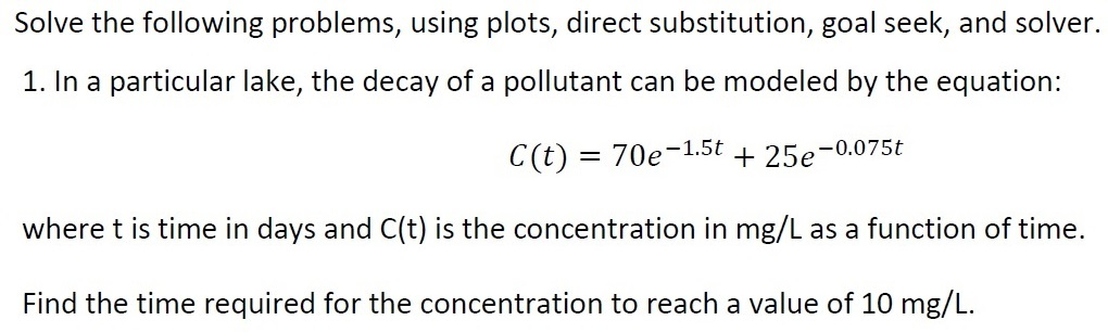Solved Solve the following problems, using plots, direct | Chegg.com