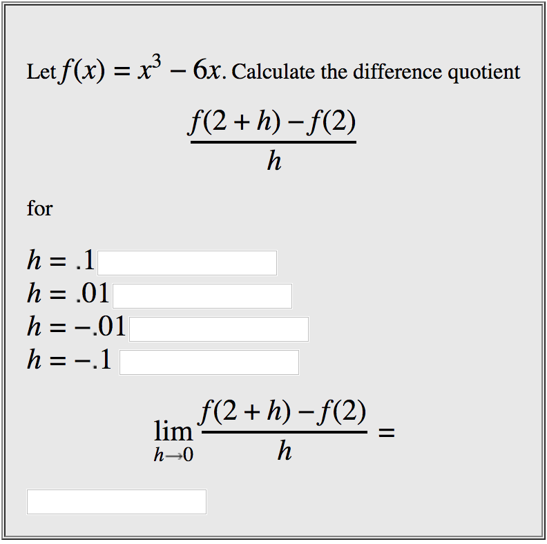 Solved Let F x X 3 6x Calculate The Difference Chegg
