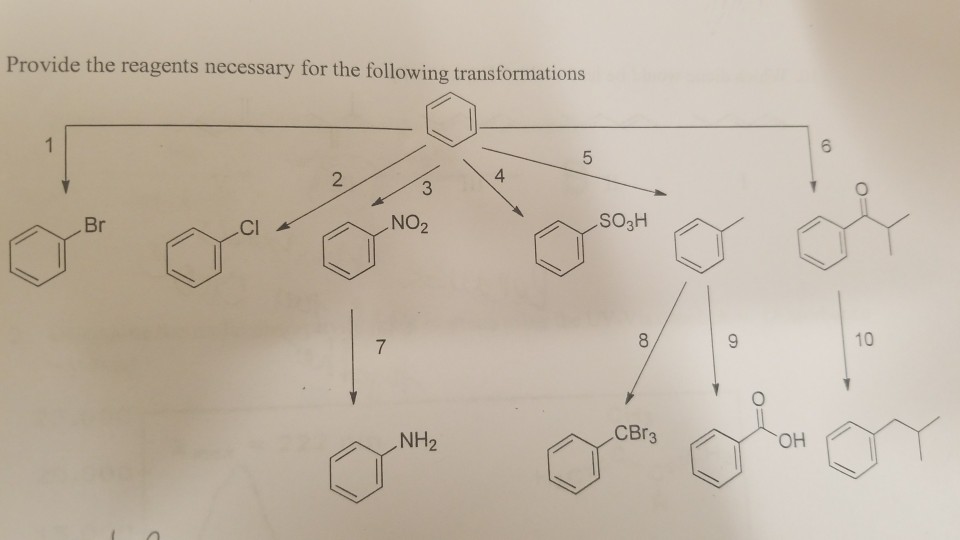 Solved Provide the reagents necessary for the following | Chegg.com
