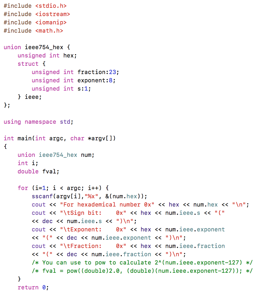 Solved Write A C C Program To Extract The Sign Bit Chegg