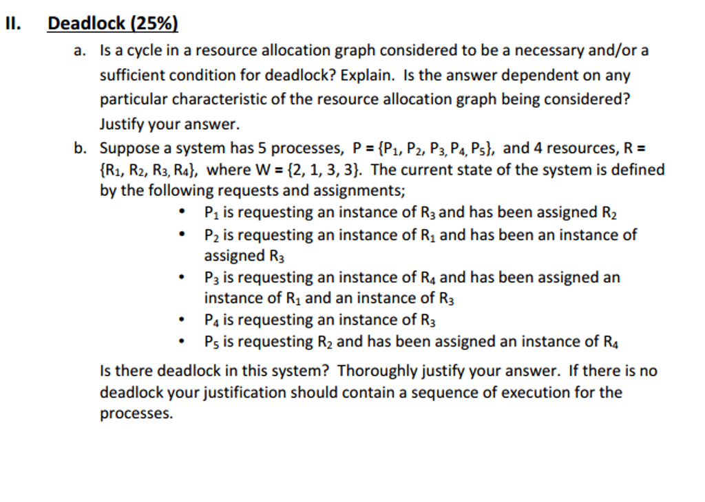 Is a cycle in a resource allocation graph considered | Chegg.com