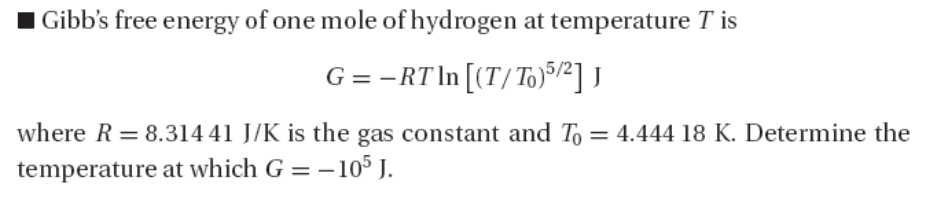 Solved Gibb's free energy of one mole of hydrogen at | Chegg.com