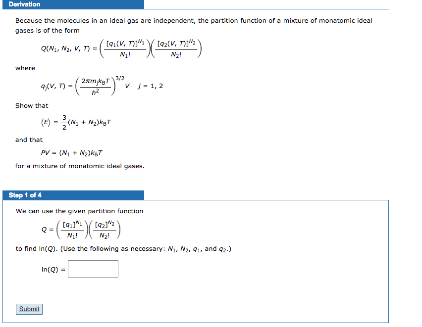 Solved Because the molecules in an ideal gas are | Chegg.com