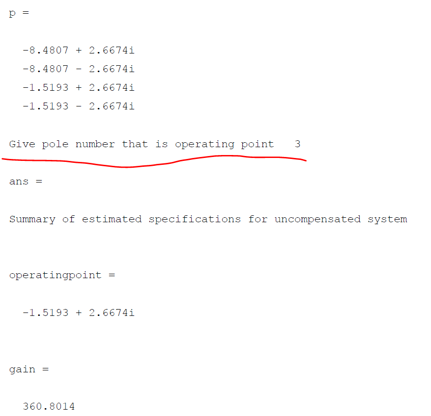 Solved MATLAB, control systems I'm using this code to slove | Chegg.com Solved MATLAB, control systems I'm using this code to slove | Chegg.com