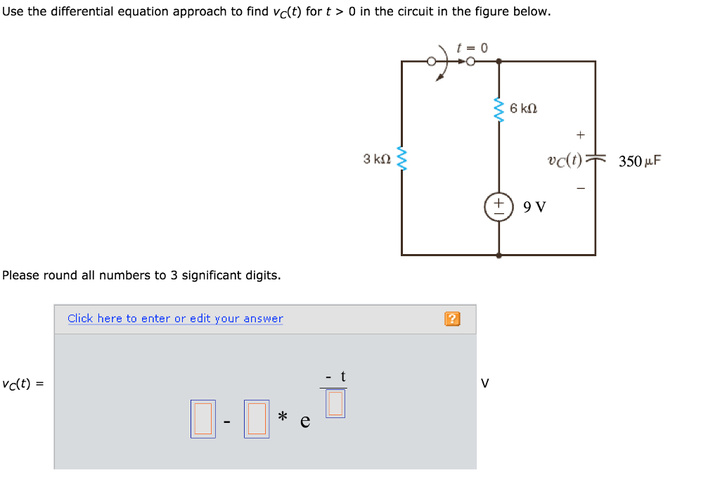 Solved Use the differential equation approach to find vc(t) | Chegg.com