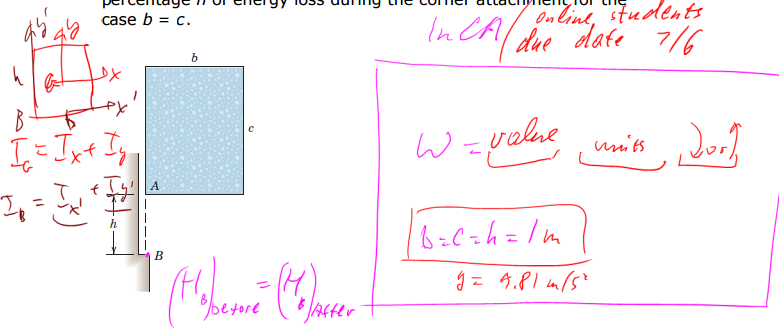 Solved The uniform rectangular block with the given | Chegg.com