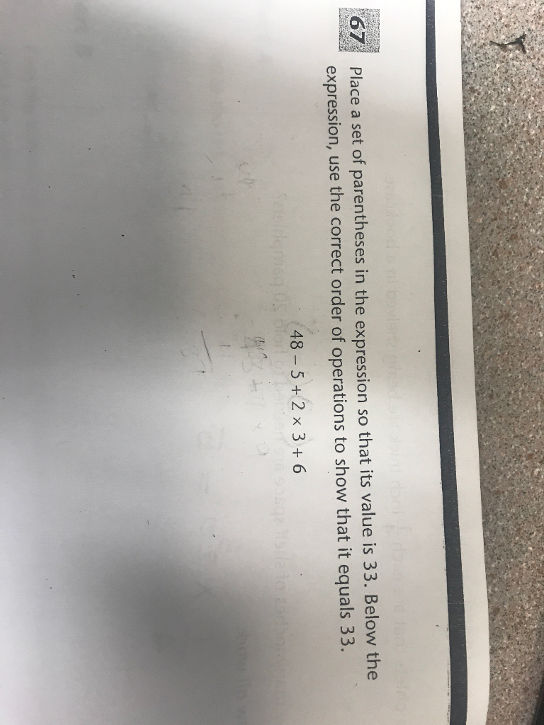 Solved Place a set of parentheses in the expression so that | Chegg.com
