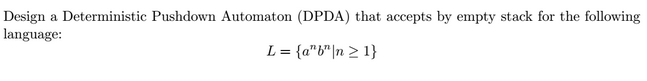 Solved Design A Deterministic Pushdown Automaton Dpda That