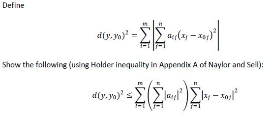 Holder Inequality p = 1, q = infinity. FINITE OR | Chegg.com