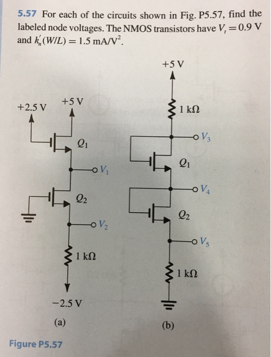 Solved For each of the circuits shown in Fig. P5.57, find | Chegg.com