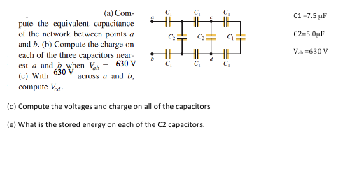 Solved (a) Compute the equivalent capacitance of the network | Chegg.com