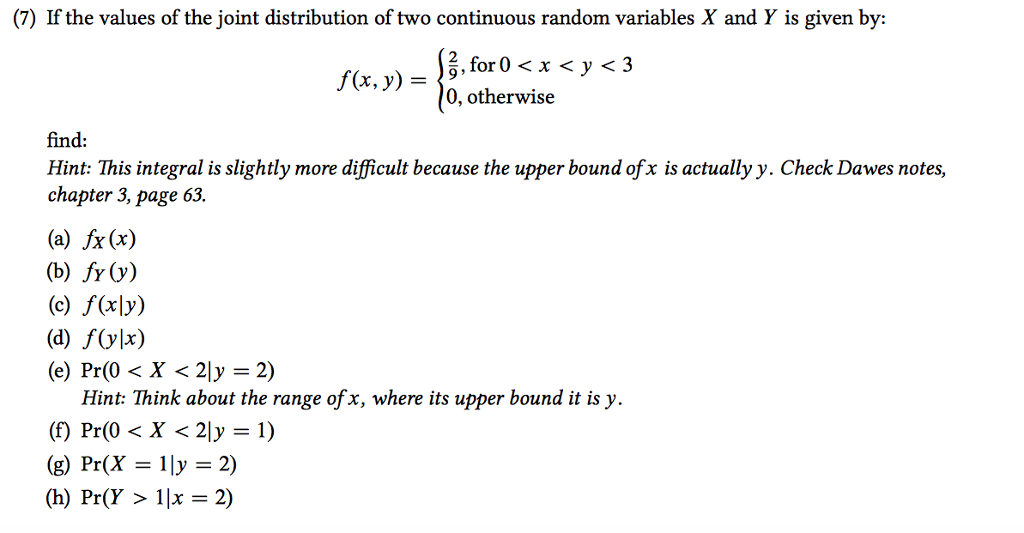 Solved If the values of the joint distribution of two | Chegg.com