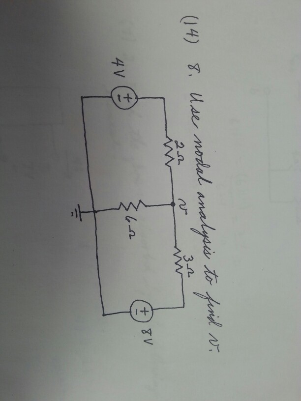 Solved Use modal analysis to find v. | Chegg.com