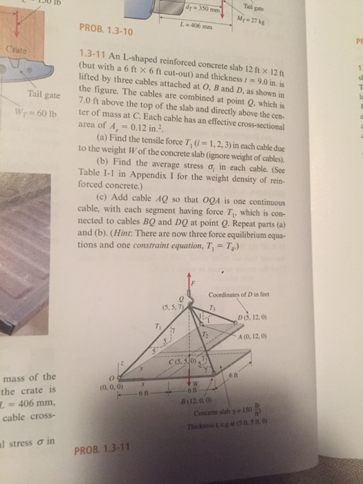 Solved An L-shaped reinforced concrete slab 12 ft times 12 | Chegg.com