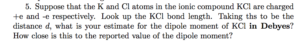 Solved Suppose that the K and Cl atoms in the ionic compound | Chegg.com