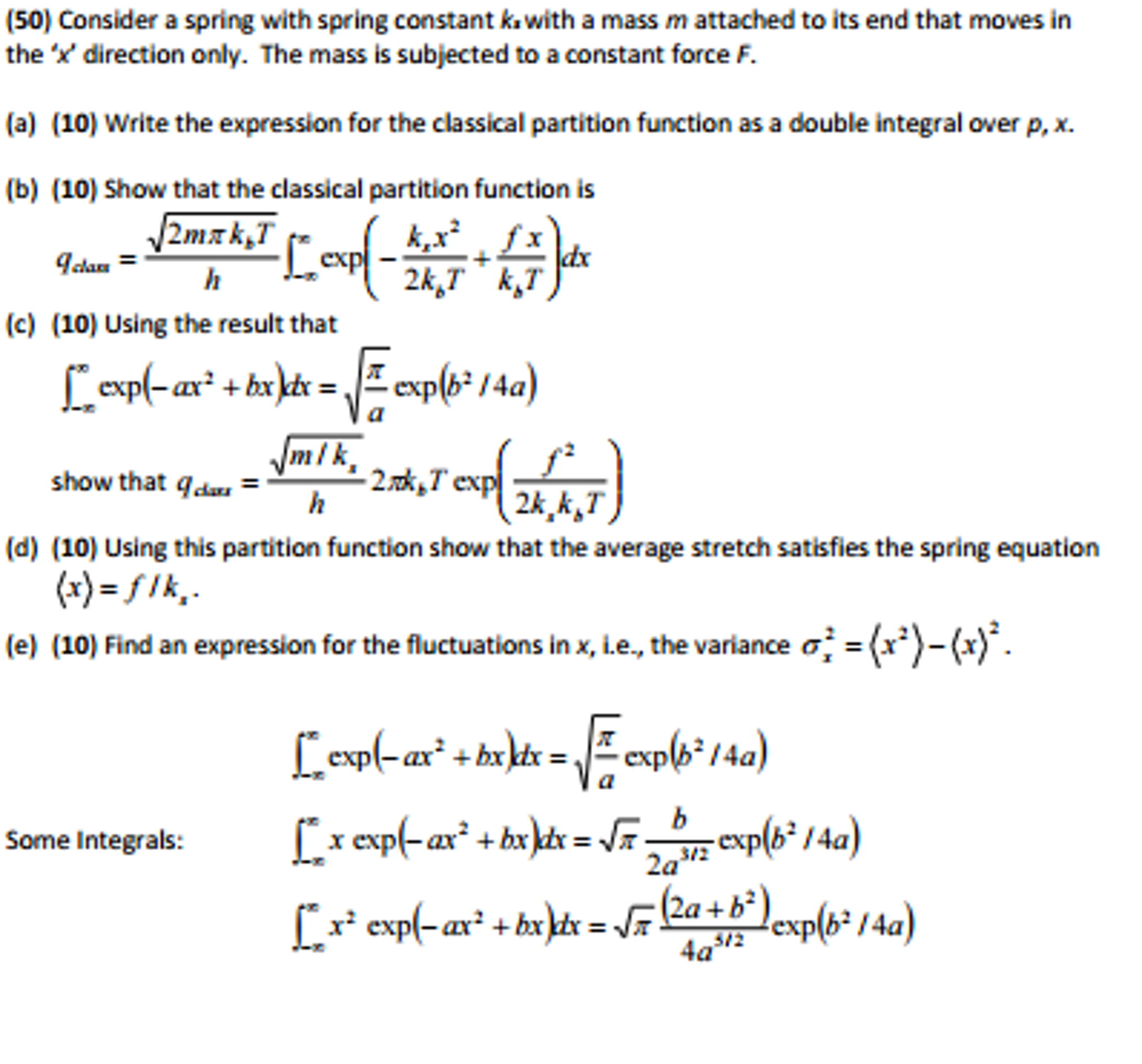 Consider a spring with spring constant k_g with a | Chegg.com