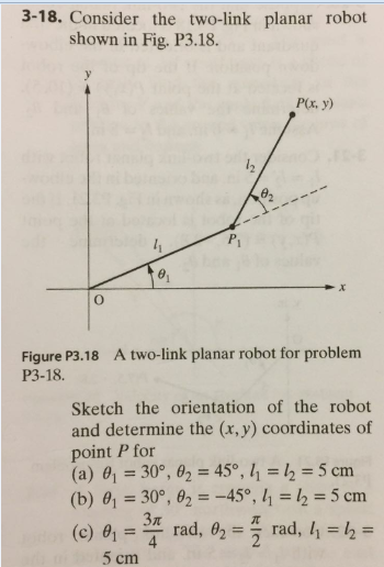 Solved Consider the two-link planar robot shown in Fig. | Chegg.com