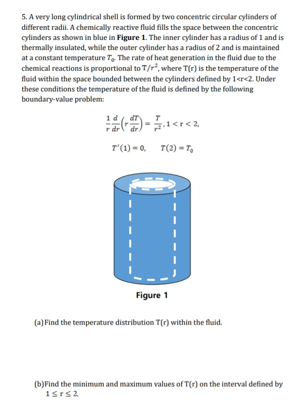 Solved 5. A very long cylindrical shell is formed by two | Chegg.com