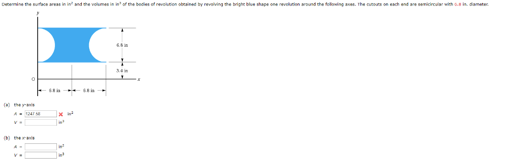 Solved Determine the surface areas in in2 and the volumes in | Chegg.com
