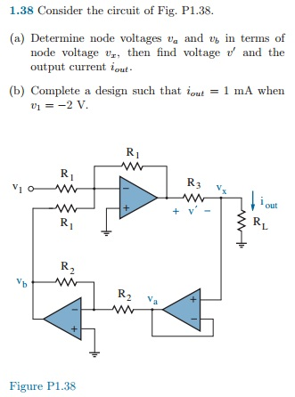 Solved Consider the circuit of Fig. P1.38. Determine node | Chegg.com