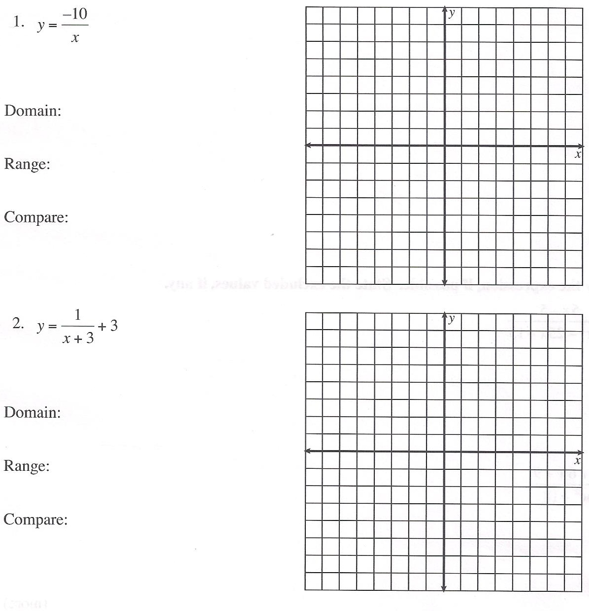 Solved Graph each function; identify the domain and range; | Chegg.com